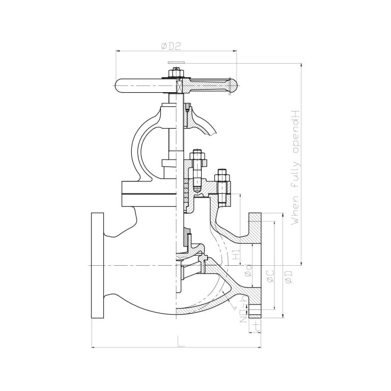 Globe Valve - Straight - Cast Iron - JIS 16K | Adamar