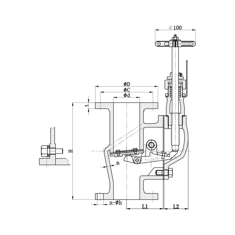 Storm Valve - Vertical - Cast Steel - JIS 10K | Adamar