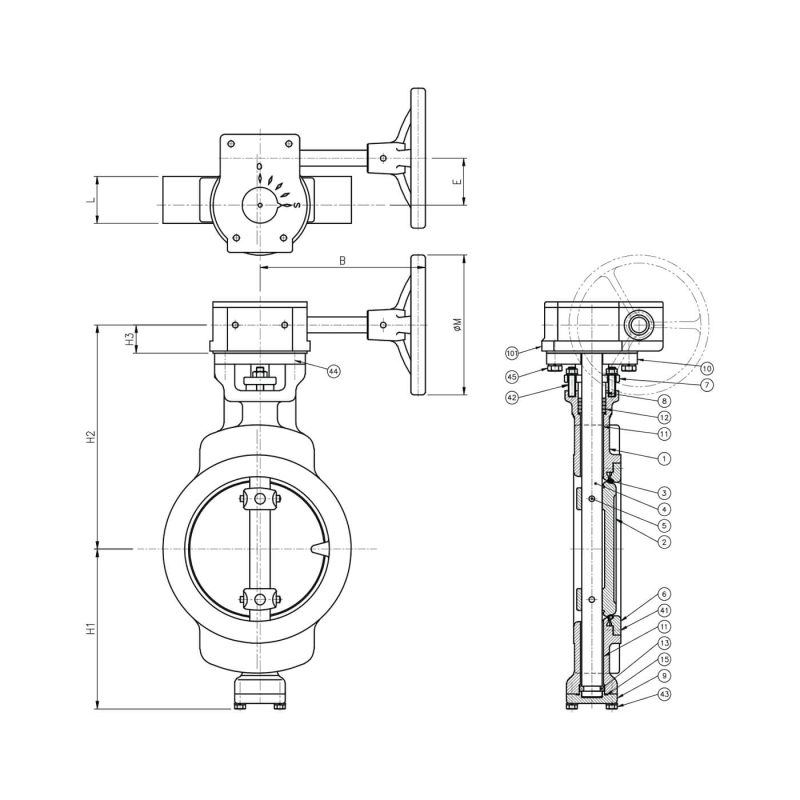 Butterfly Valve - Semi Lug - Double Eccentric - HST | Adamar