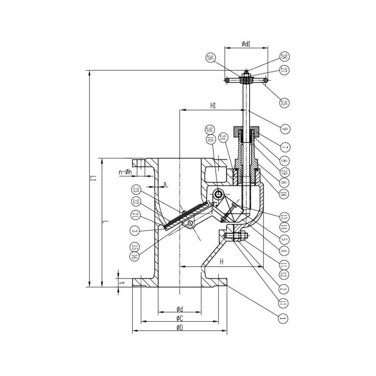 Storm Valve - Vertical - Cast Steel - DIN PN10 | Adamar